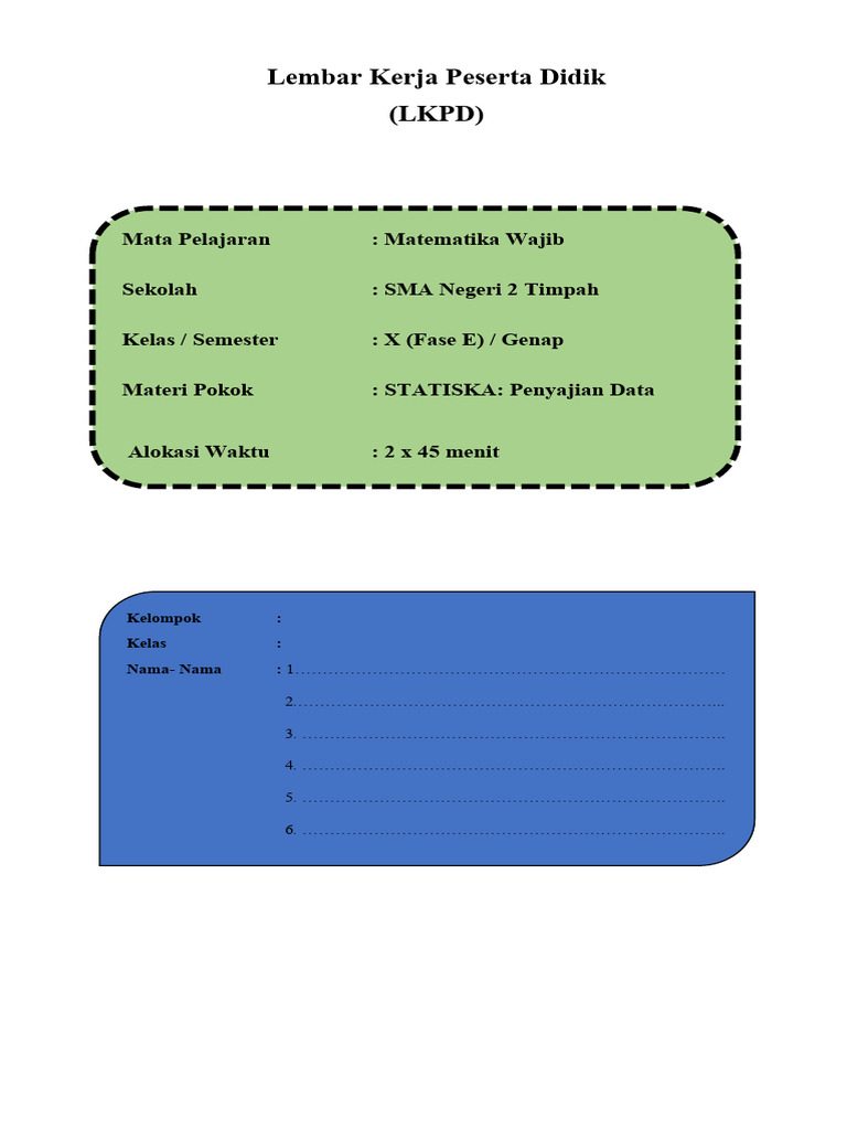 LKPD Penyajian Data | PDF