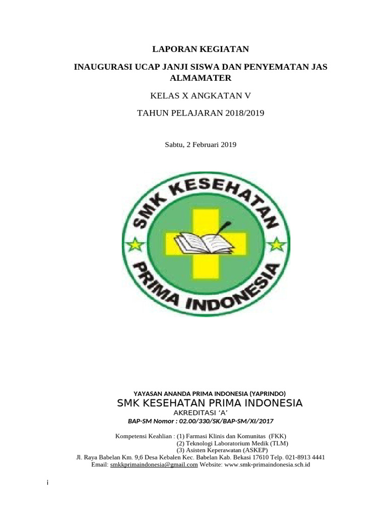Cover LPJ Inaugurasi | PDF