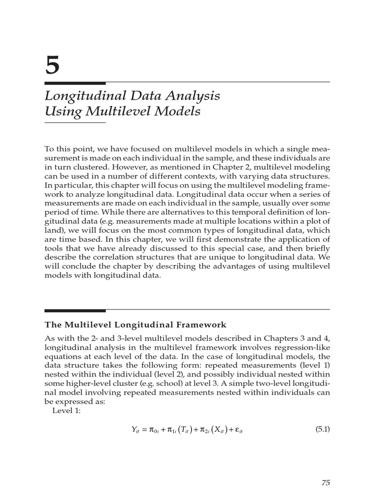 5 - Longitudinal Data Analysis | PDF | Dependent And Independent ...