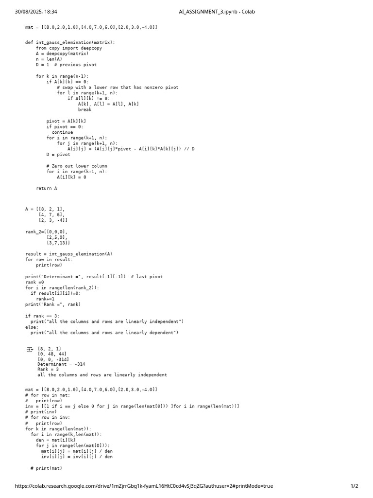 Ai Assignment 3.ipynb - Colab | PDF | Numerical Analysis | Mathematical Relations
