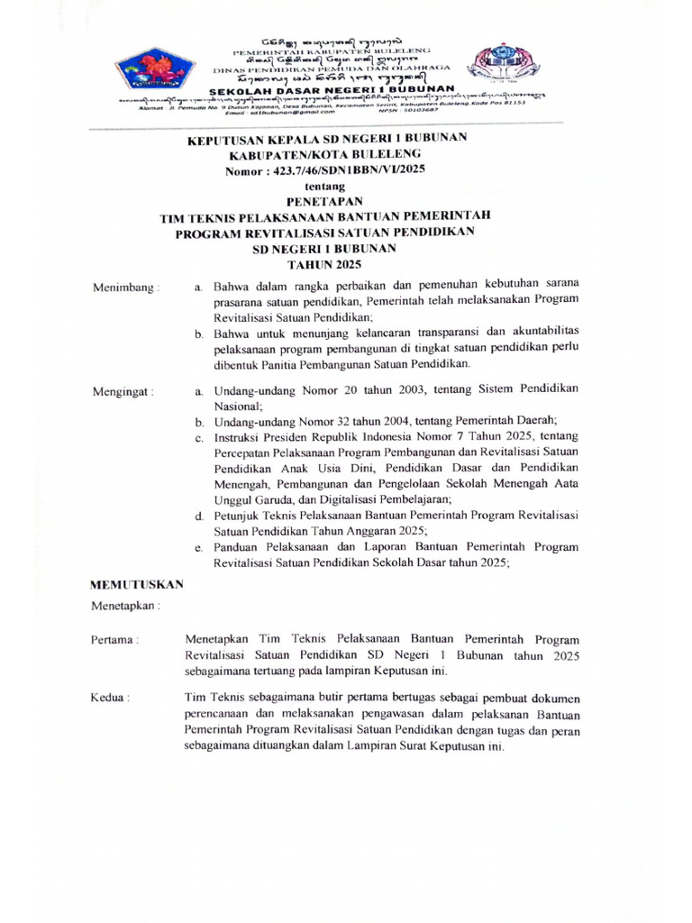 SK TIM TEKNIS Fix | PDF