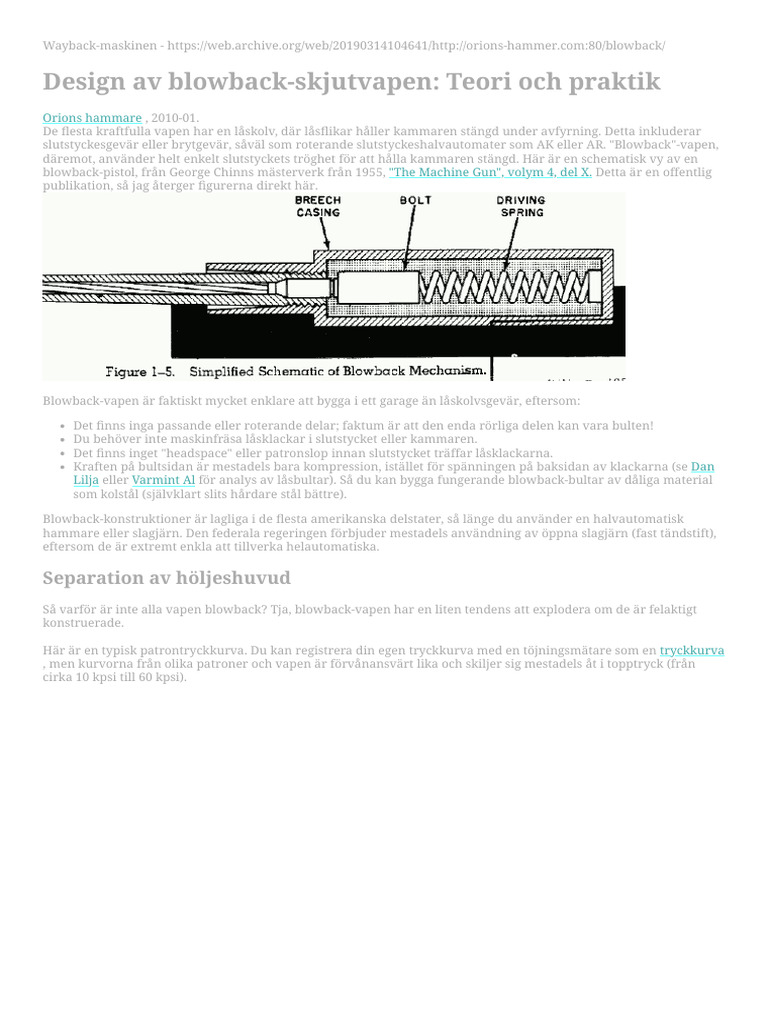 Design Av Blowback-Pistol | PDF