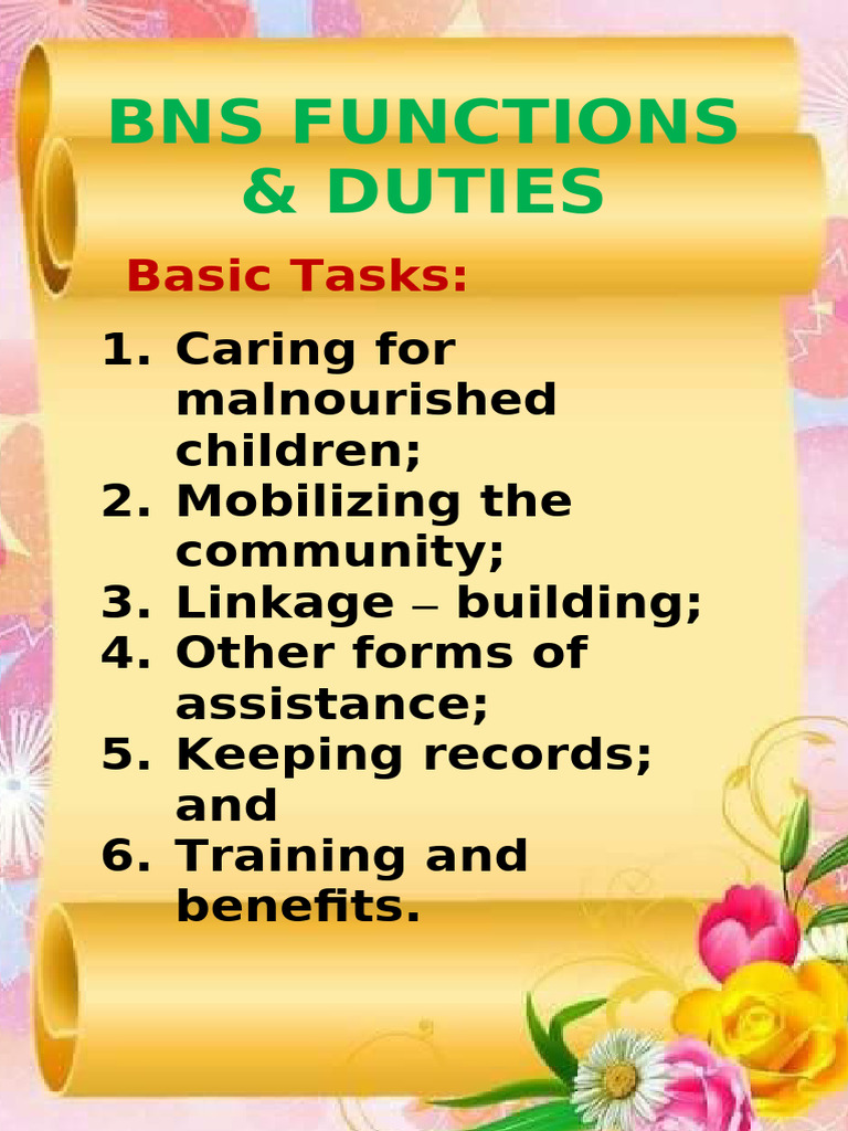 BNS Roles in Community Health Care | PDF