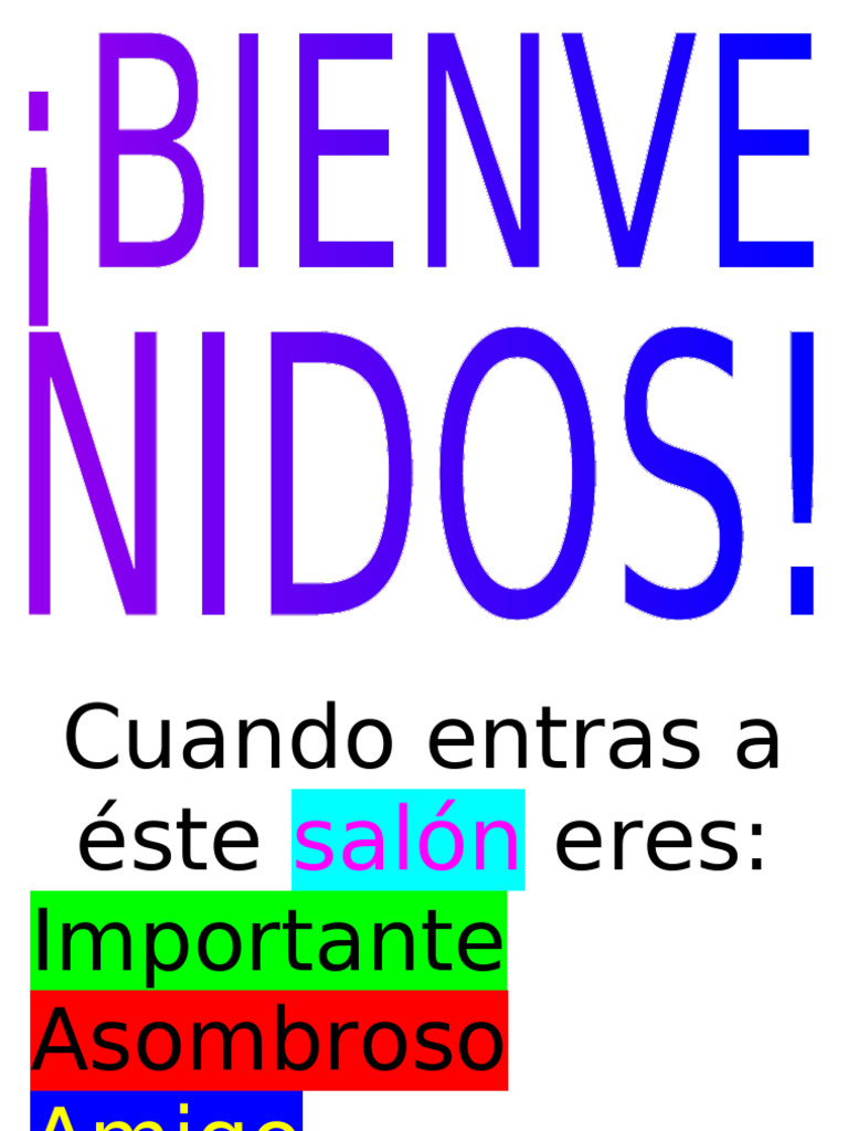 Cuando Entras A Éste Salón Eres | PDF