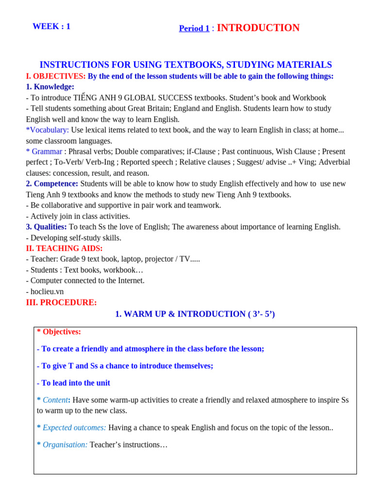 September - Lesson Plan - Grade 9 | PDF | Question | English Language