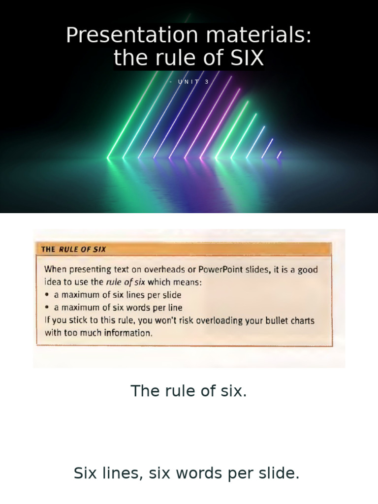Week 4 - The Rule of Six and Numbers | PDF