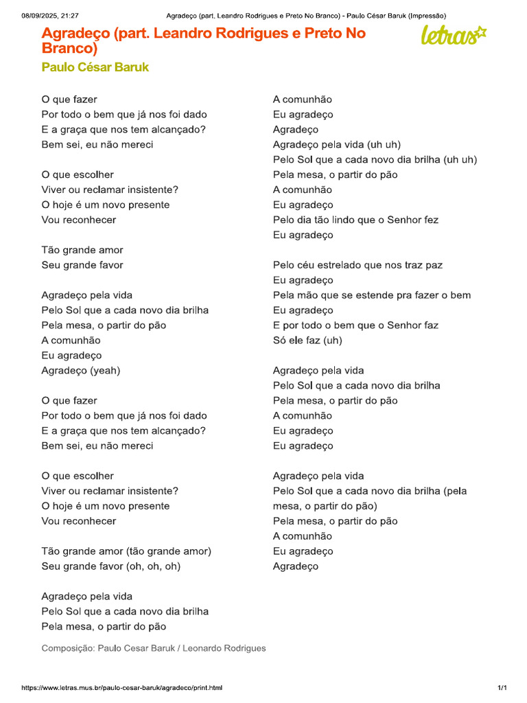AGRADEÇO | PDF