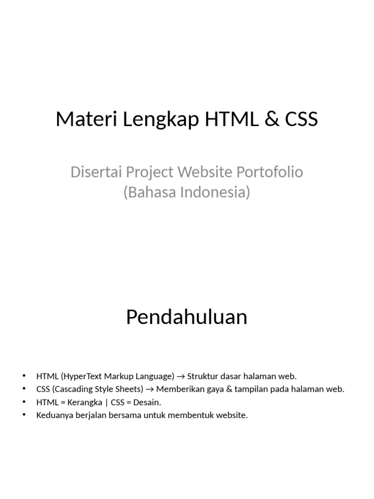 Final HTML CSS Portofolio | PDF