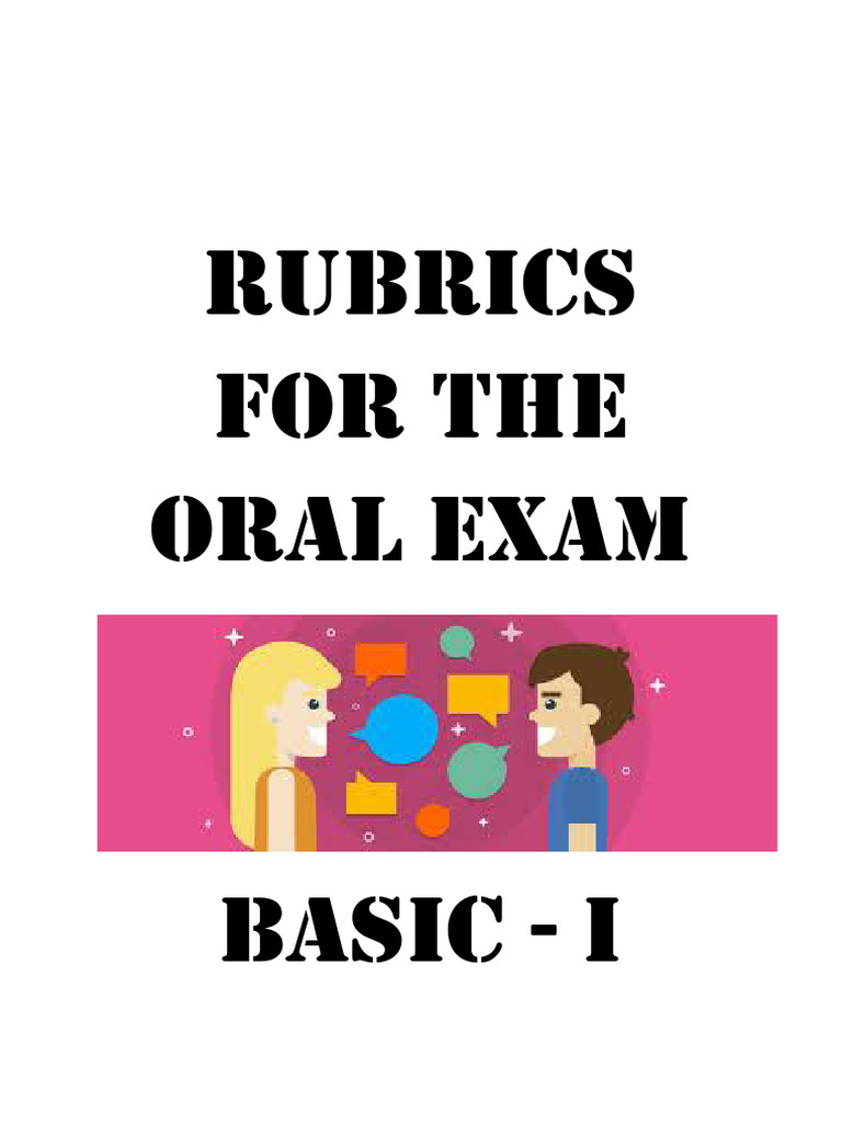 Rubrics For The Oral Exam - Basic - 1 | PDF | Adjective | Human ...