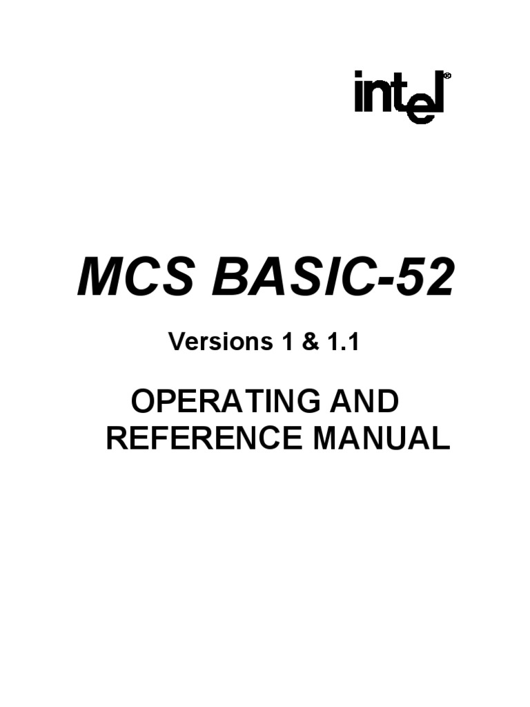 Basic 52 Manual | PDF | Read Only Memory | Computer Program