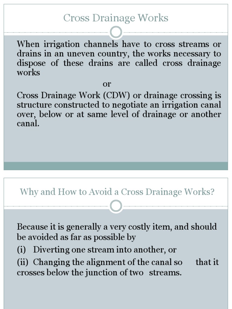 Chap 7 | PDF | Drainage | Canal