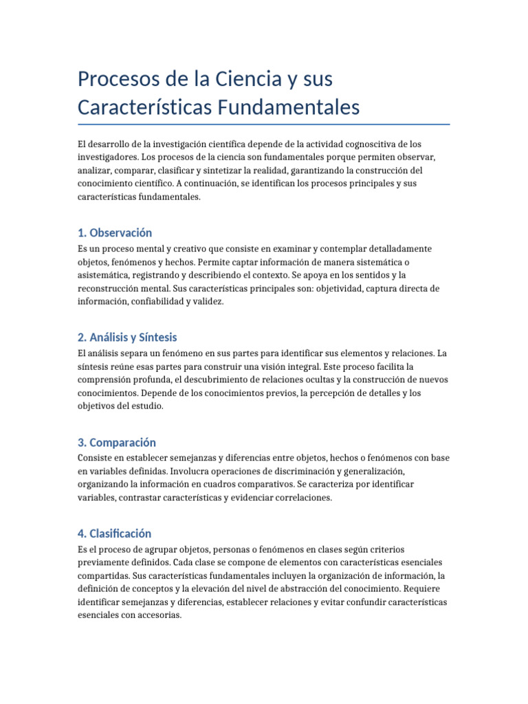 Procesos de La Ciencia | PDF