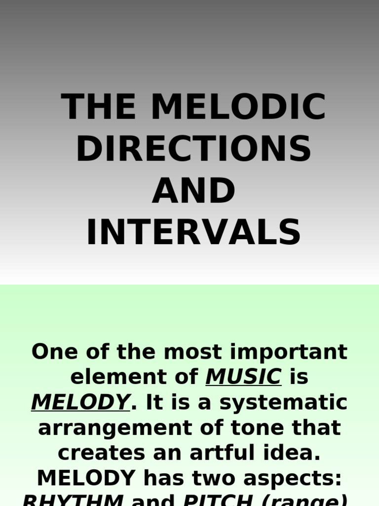 Understanding Melody: Directions & Intervals | PDF