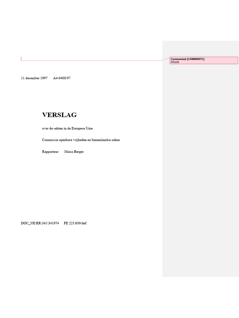 Sekten in de EU | PDF