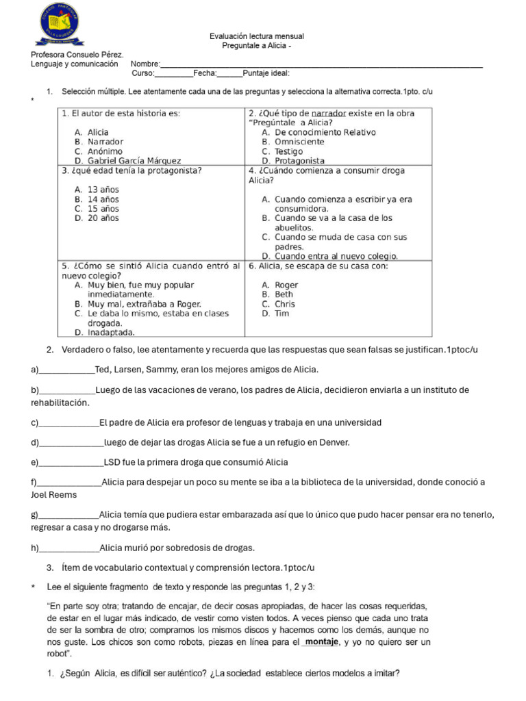 Preguntale A Alicia | PDF