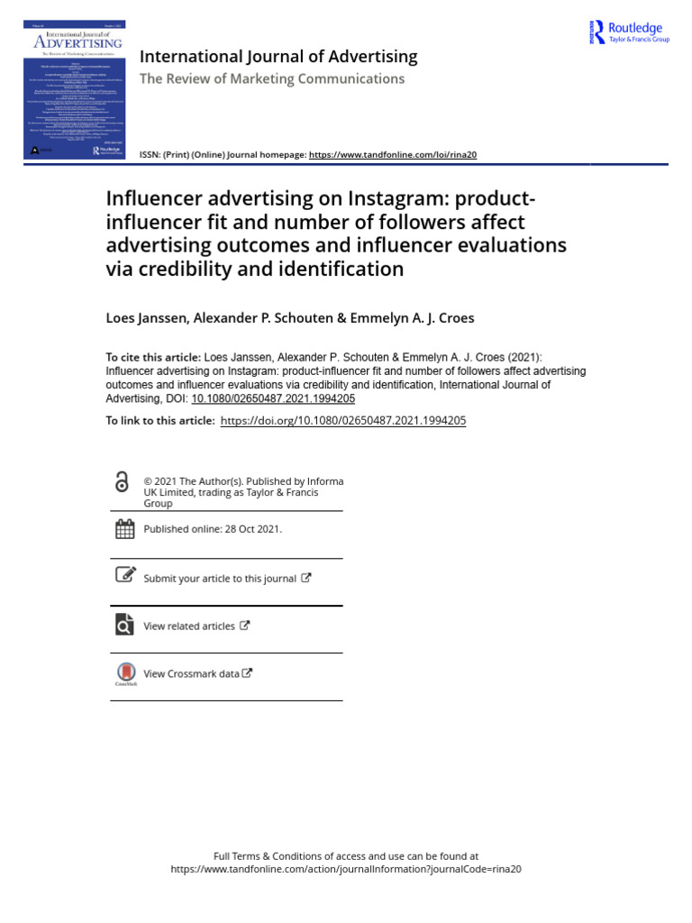 Influencer Advertising On Instagram Product-Influe | PDF | Credibility ...