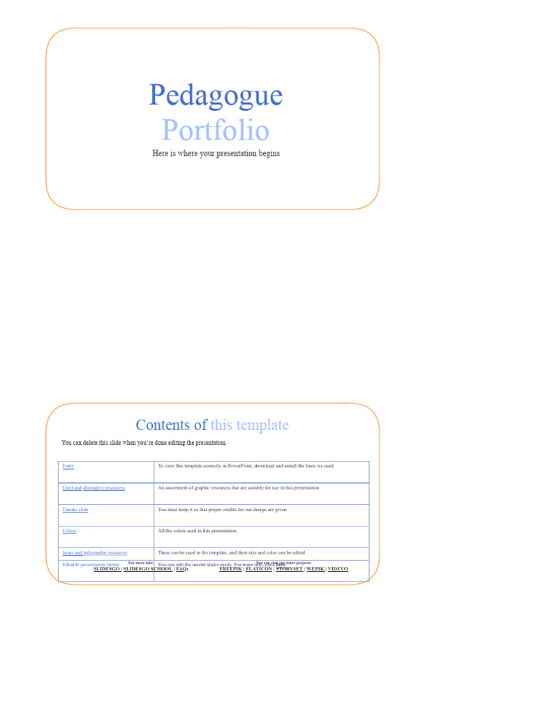 Pedagogue Portfolio Presentation Template | PDF | Planets | Mercury ...