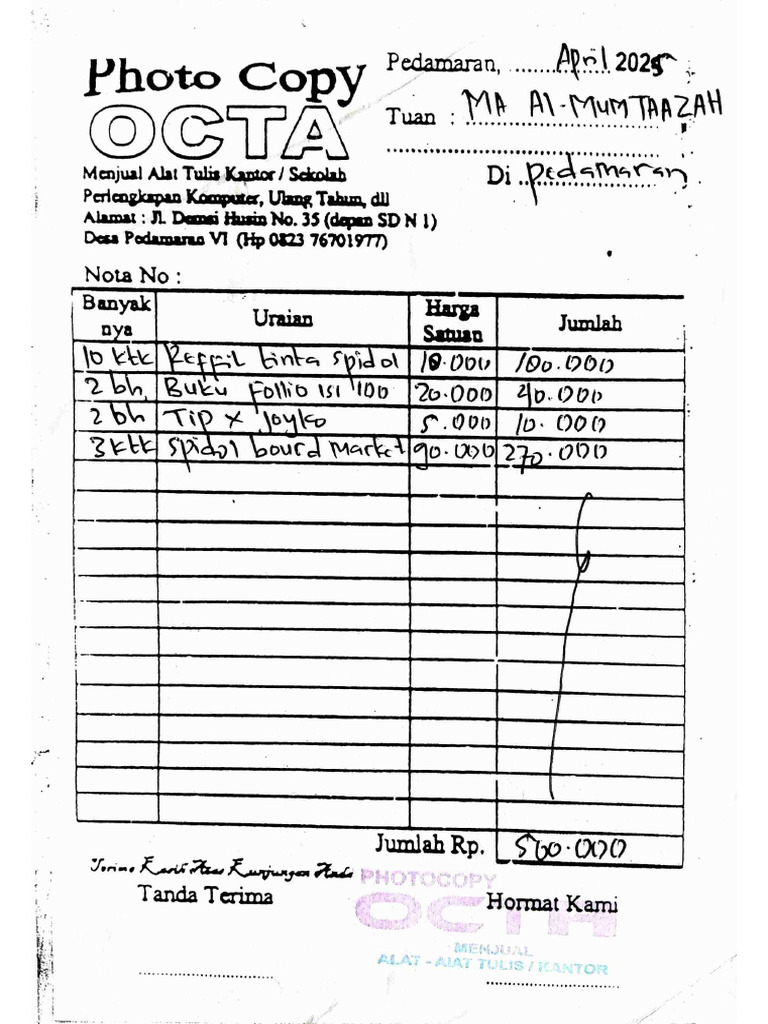 Nota Atk | PDF