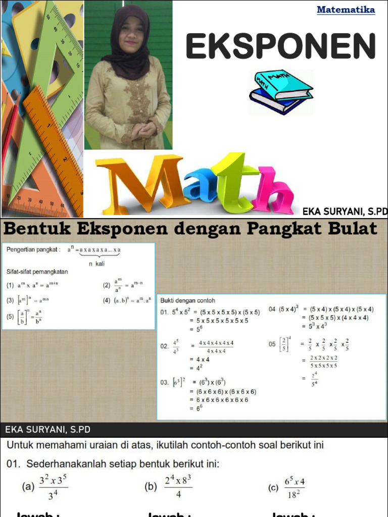 Eksponen dengan Pangkat Bulat Matematika | PDF