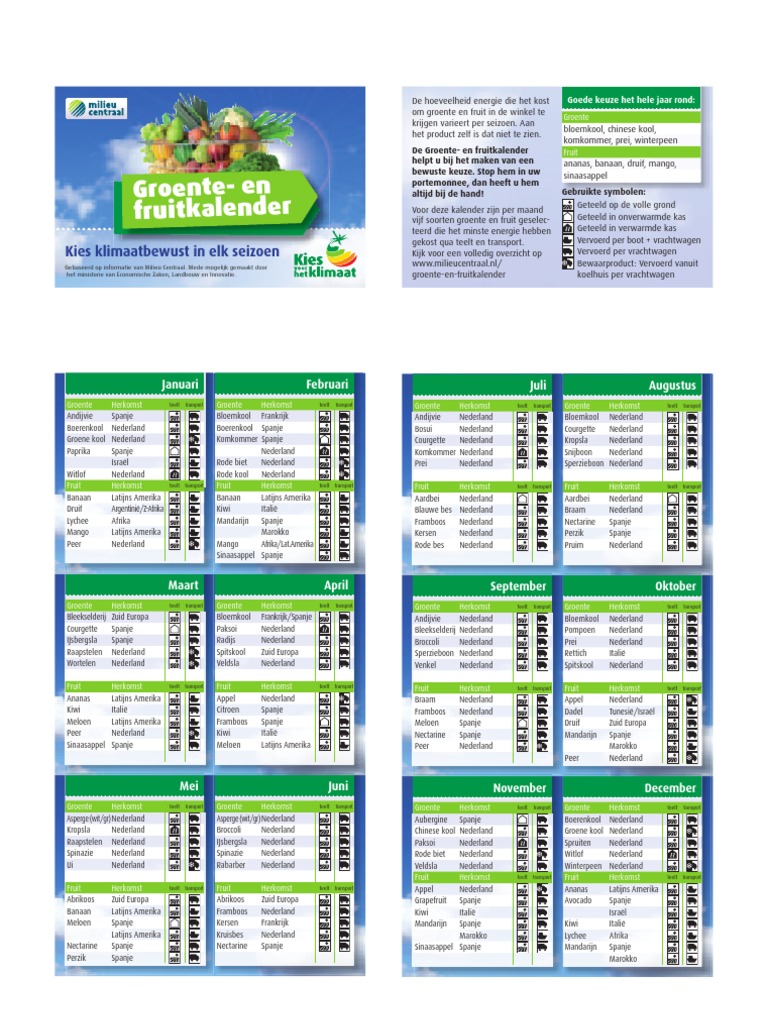 Groente en Fruitkalender | PDF