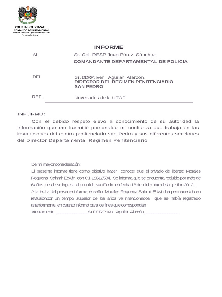 Informe Policial | PDF