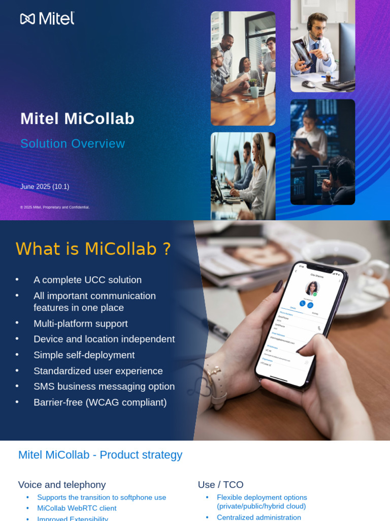 MiCollab 10.1 - MiCollab 10.1customer Presentation Solution Overview ...