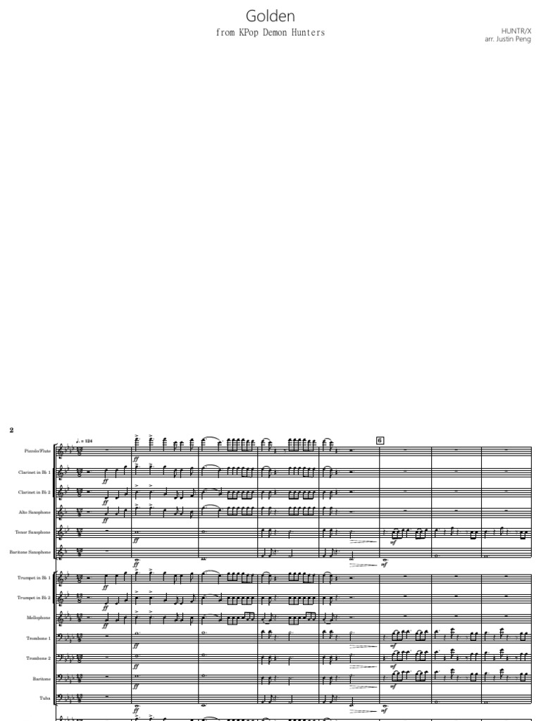 Golden Huntrix Fullband | PDF | Musical Instruments | Aerophones