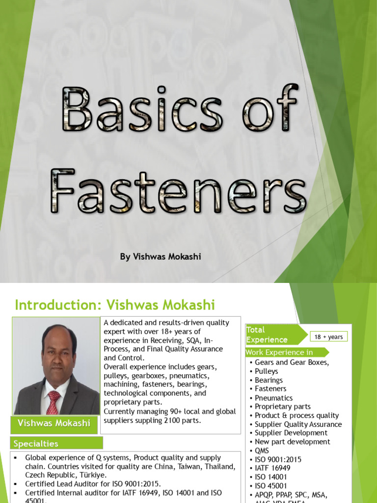 Basics of Fasteners | PDF | Screw | Nut (Hardware)
