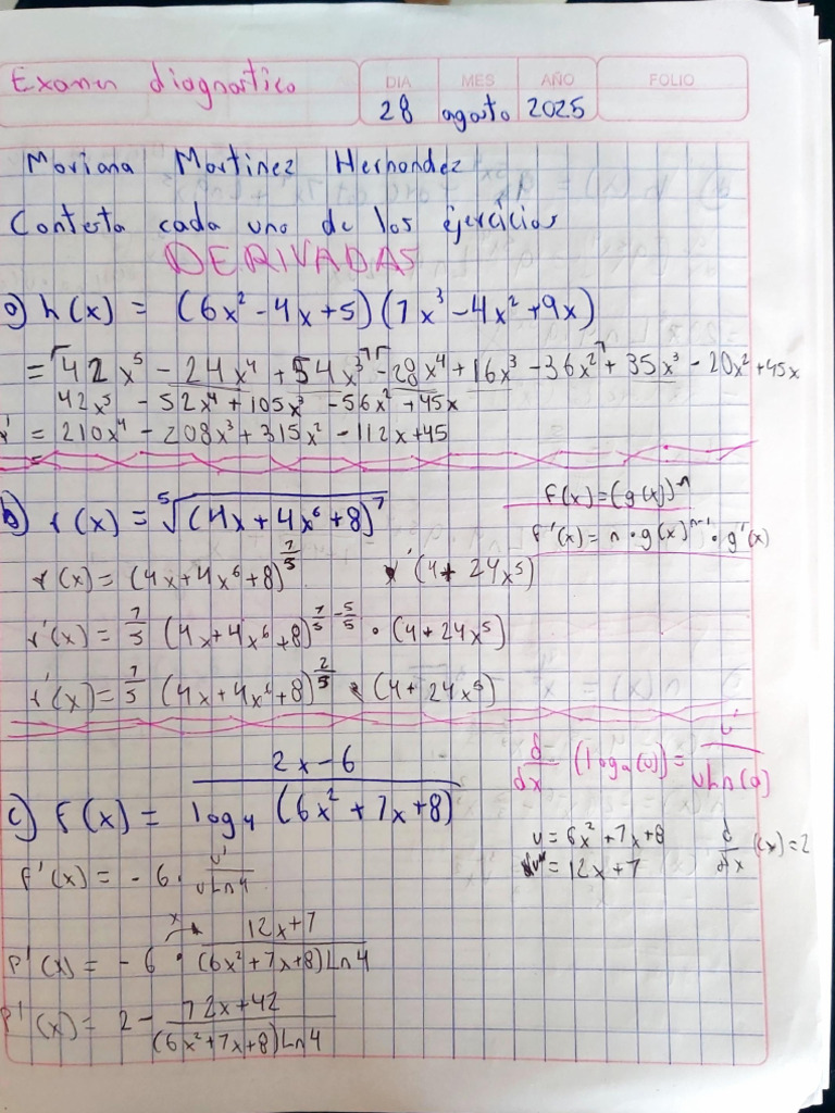 Derivadas, Integrales, Limites | PDF
