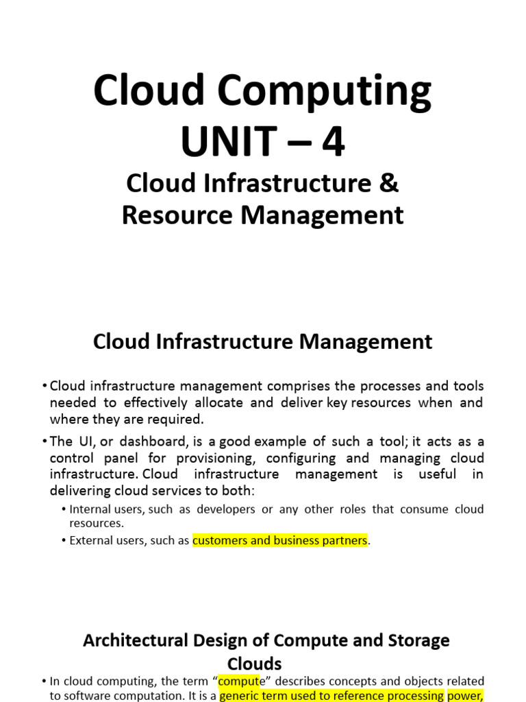 Unit4 Cloud Computing Updated | PDF | Cloud Computing | Virtualization