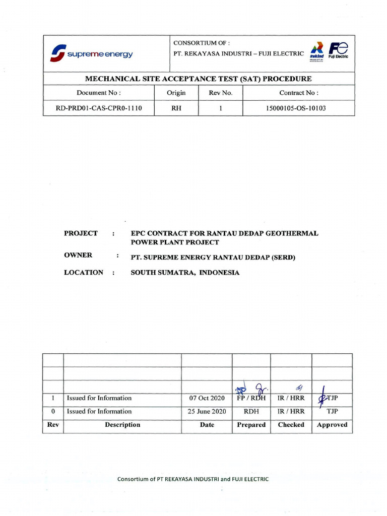 Mechanical Site Acceptance Test Guide | PDF | Crane (Machine) | Power ...