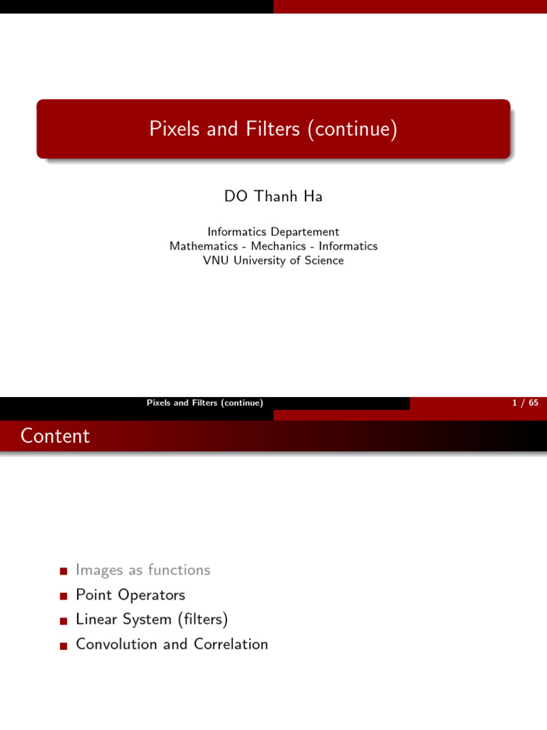 Lec031 - PointProcessing and Convolution | PDF | Image Editing | Equalization (Audio)