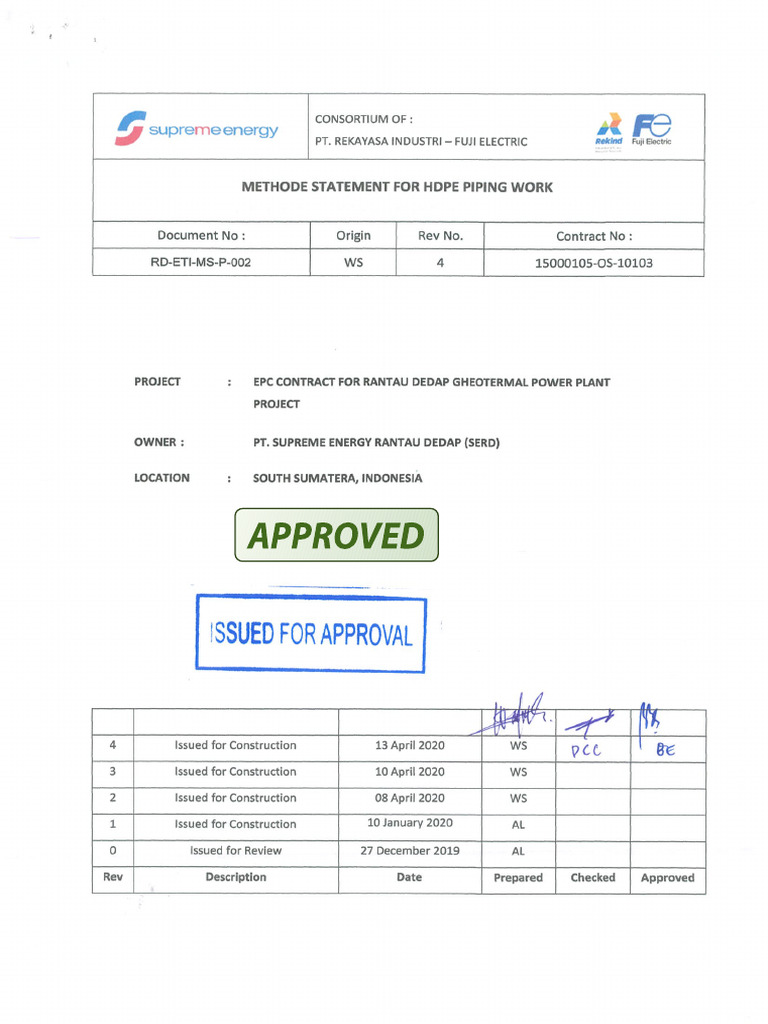 HDPE Underground Pipe Installation Method | PDF | Pipe (Fluid ...