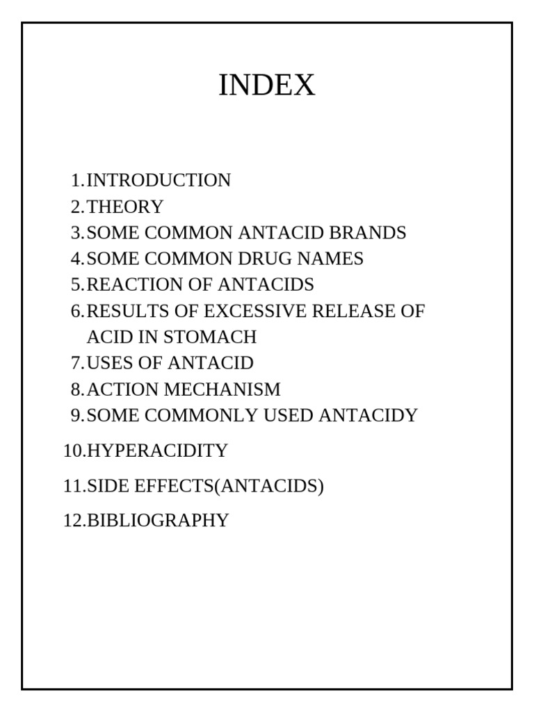 Chemistry Project ANTACID | PDF | Sodium Bicarbonate | Hydroxide