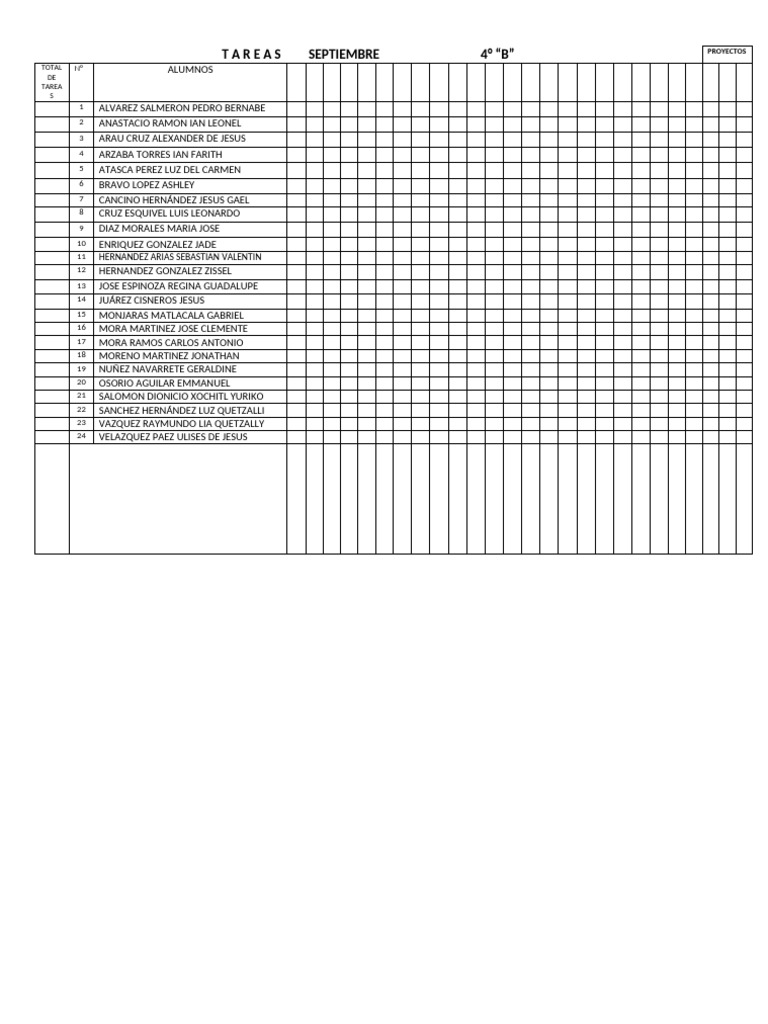 Tareas Septiembre | PDF
