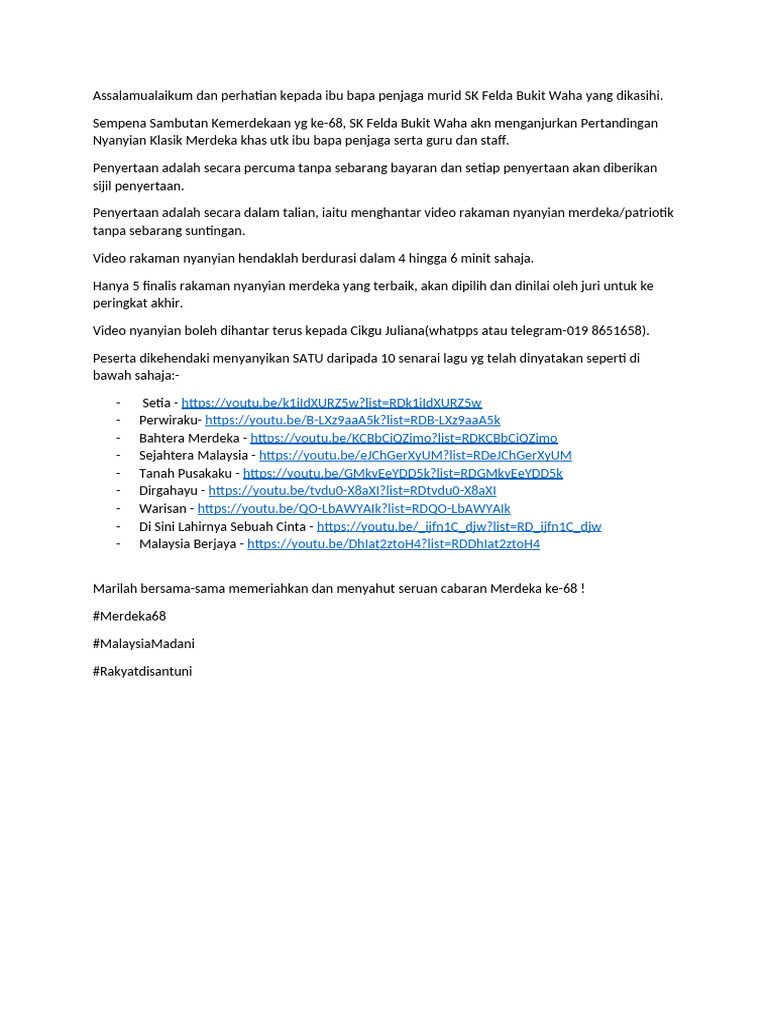 Iklan Nyanywian Merdeka | PDF