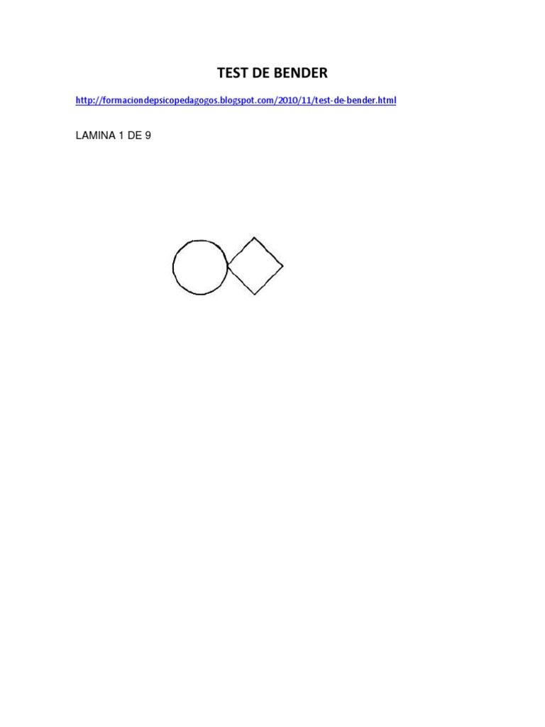 Evaluación con el Test de Bender | PDF | Percepción | Cognición