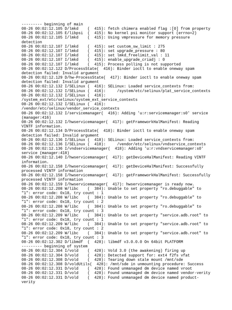 Logcat Prev CSC Log | PDF | Operating System Technology | Computing