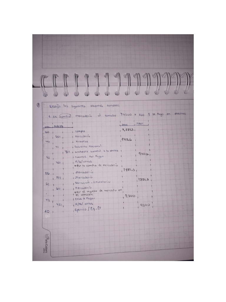 Asientos Contables | PDF