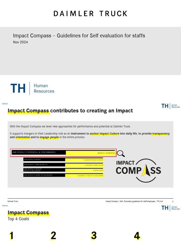Impact Compass Guidelines For Self Evaluation For Staffs | PDF | Goal ...