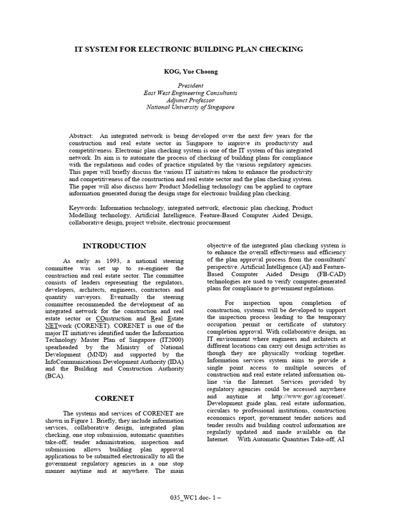 Electronic Building Plan Checking System | PDF | Procurement | Software ...