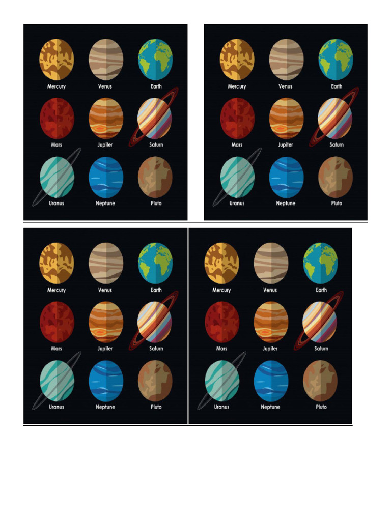 Tarjetas de Planetas para Imprimir | PDF | Dom | Atmósfera