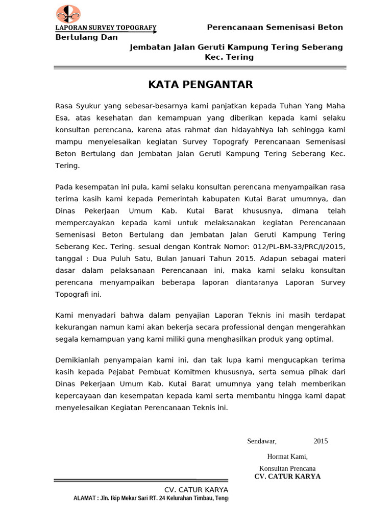 Lap. Perencanaan Semenisasi Beton Bertulang Dan Jembatan Jalan Geruti ...