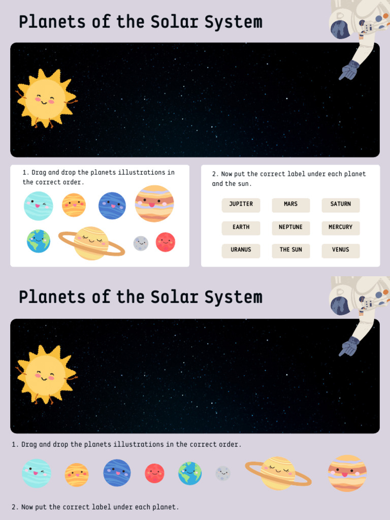 Planets of The Solar System Drag and Drop Activity Digital Worksheet in ...