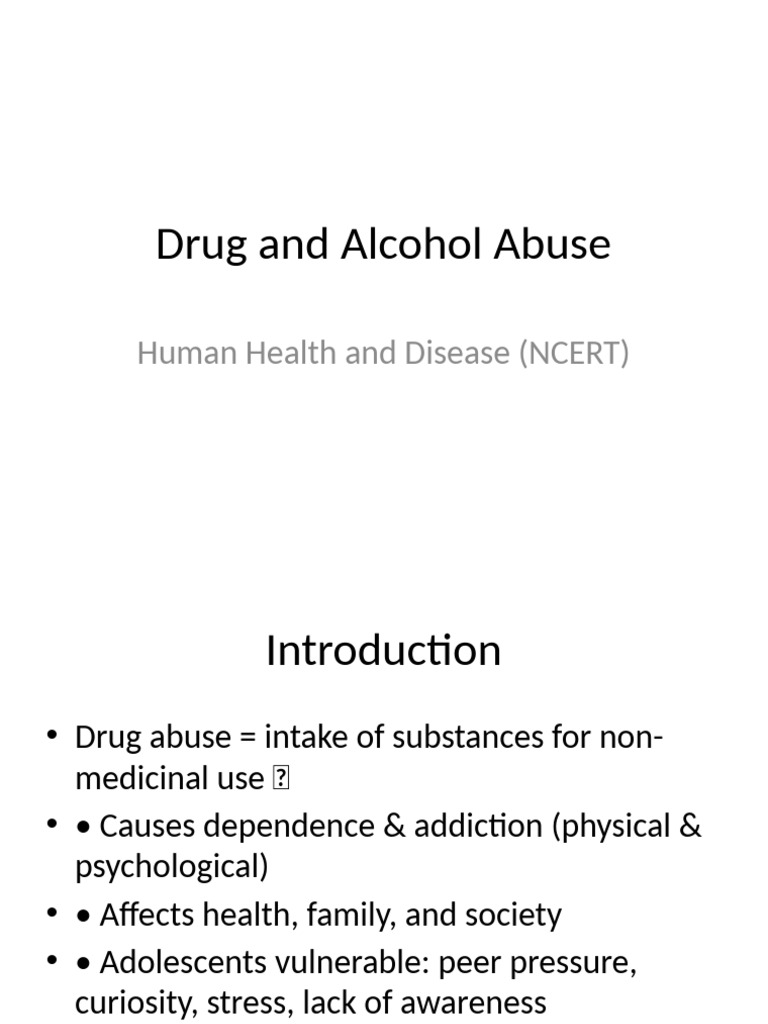 Drug and Alcohol Abuse Presentation (1) 2345 | PDF