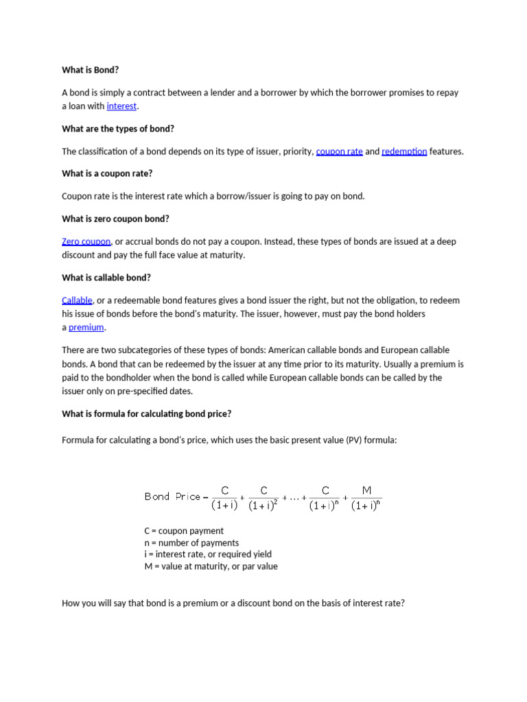 Bond Training | PDF | Bonds (Finance) | Yield (Finance)
