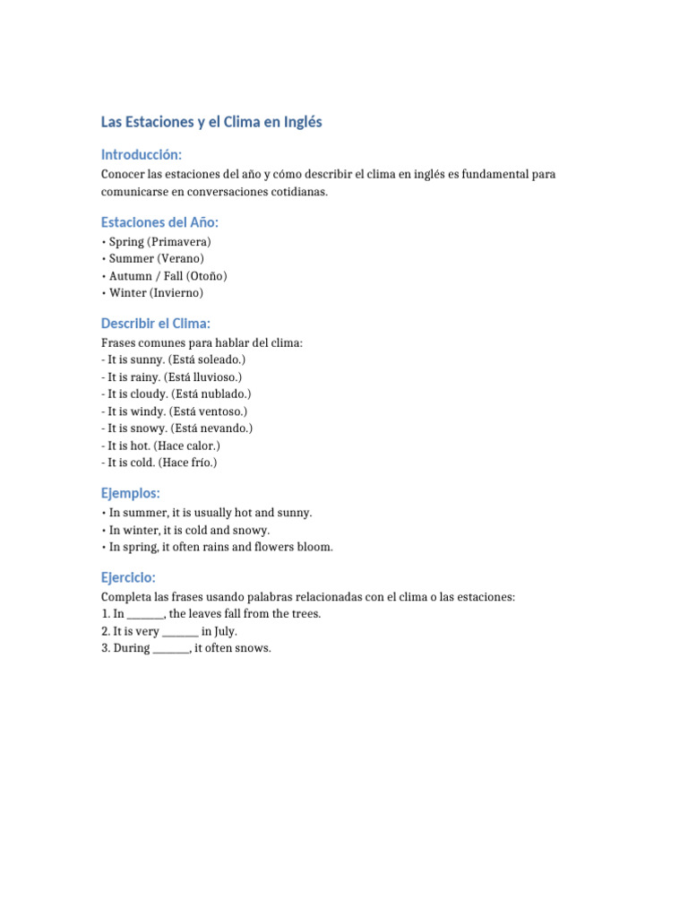 Estaciones Clima Trabajo | PDF