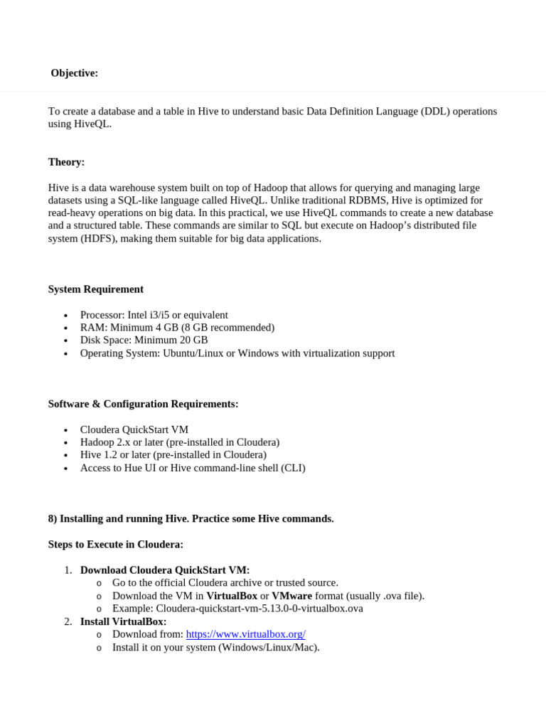 hive programs | PDF | Virtual Machine | Booting