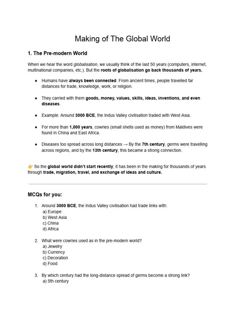 Making of Global World | PDF | Silk Road | Asia