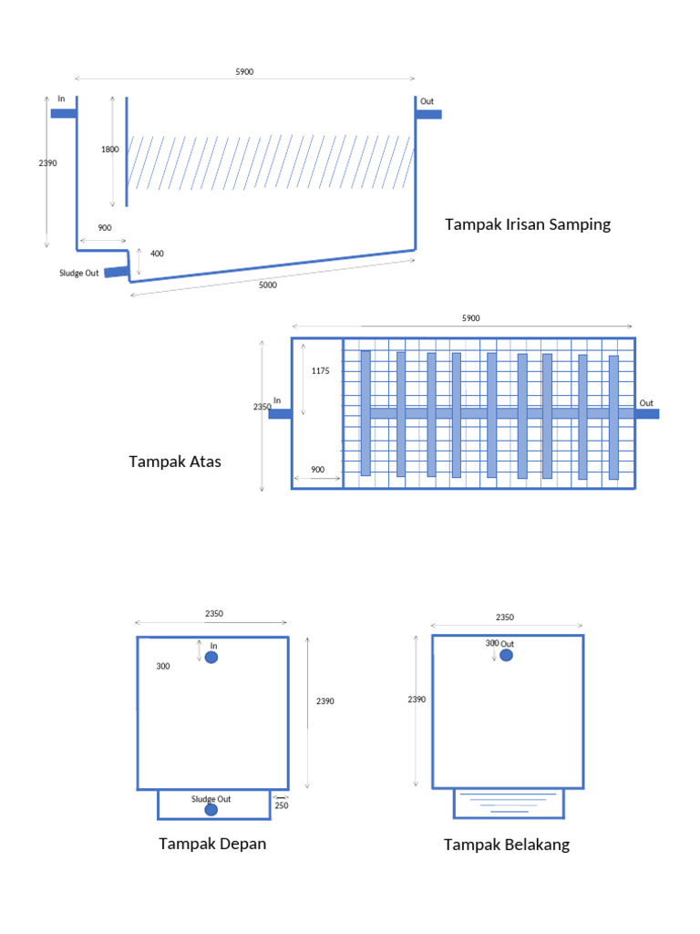 Desing 2D WTP Modular | PDF